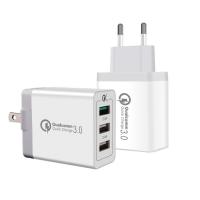 China 3 Port USB Wall Chargers 240VAC 60Hz QC 3.0 For Travel EU US Adapter ROHS for sale