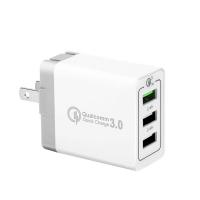China 3 Port USB Wall Chargers 240VAC 60Hz QC 3.0 For Travel EU US Adapter ROHS for sale
