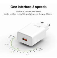 China QC3.0 USB Wall Chargers 18W 12 Volt Fast Charger 1.5A for sale