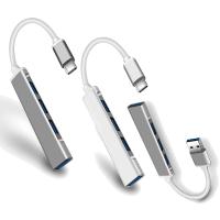 China 20cm 3.0 USB HUBs 4 Port USB C OTG Splitter Adapter 5Gbps for sale