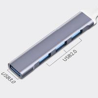 China 20cm 3.0 USB HUBs 4 Port USB C OTG Splitter Adapter 5Gbps for sale
