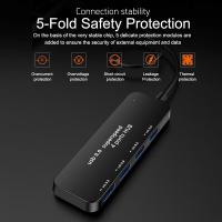 China Ultra Thin 4 Port 3.0 USB HUBs For Computer High Speed Indicator 24AWG 70g for sale