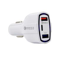 China Type C Fast 3 Port USB Car Charger 35W QC3.0 3.1A for sale