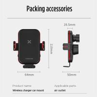 China Wireless Charger Car Phone Bracket Fast Charging Wireless Charger Car Mount Mobile Phone Holder Stand for sale