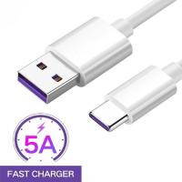 China Micro Fast Charge Type C Cable TPE 5A 1.5M For Samsung S20 S9 S8 Xiaomi Huawei P30 Pro for sale