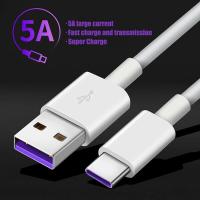 China Micro Fast Charge Type C Cable TPE 5A 1.5M For Samsung S20 S9 S8 Xiaomi Huawei P30 Pro for sale