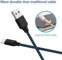 China 2m Nylon Braided USB Cable USB C To Lightning 5V 2.4A Compatible With IPad for sale