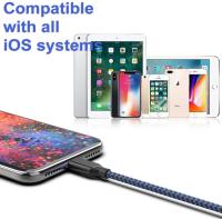 China 2m Nylon Braided USB Cable USB C To Lightning 5V 2.4A Compatible With IPad for sale