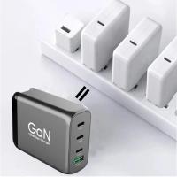 China 4port 130W GaN USB C Wall Charger, 3 Port Type C PD 100w Pps Charger For Laptops MacBook for sale