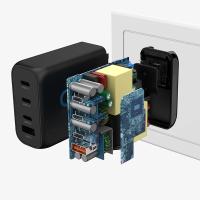 China 4port 130W GaN USB C Wall Charger, 3 Port Type C PD 100w Pps Charger For Laptops MacBook for sale
