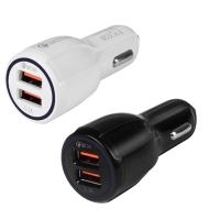 China Fast Charging Dual Port Car Charger Adapter 3.1A QC3.0 27g for sale