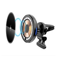 China Automatic Clamp Wireless Magsafe Charger Car Mount  Air Vent for sale