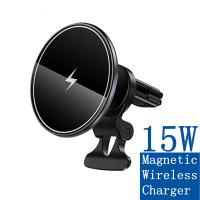 China Automatic Clamp Wireless Magsafe Charger Car Mount  Air Vent for sale
