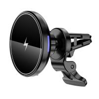 China Automatic Clamp Wireless Magsafe Charger Car Mount  Air Vent for sale