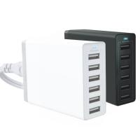China 50W 6 Port USB Desktop Charger 5V 10A Intelligent IC for sale