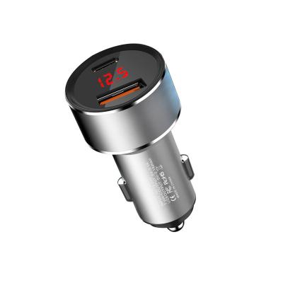 China 2 In 1 Dual Port Car Charger 30W PD QC3.0 For Smart Phone for sale