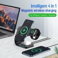 China 9V 2A 3 In 1 Magsafe Wireless Charger Fast Charging Station 85% For Iphone 12 for sale
