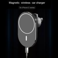 China Alloy 15w Magsafe Wireless Car Charger Mount Auto Lock 12V 2A for sale