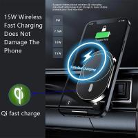 China Alloy 15w Magsafe Wireless Car Charger Mount Auto Lock 12V 2A for sale