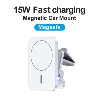 China 15W QI Wireless Magsafe Charger Magnetic Car Phone Holder 12V 1.5A for sale