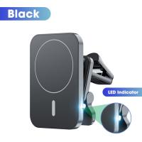 China 15W QI Wireless Magsafe Charger Magnetic Car Phone Holder 12V 1.5A for sale