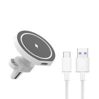 China Car Vent 15w Magnetic Wireless Charger Magsafe Stand Automatic Clamping for sale