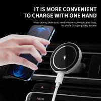 China Car Vent 15w Magnetic Wireless Charger Magsafe Stand Automatic Clamping for sale