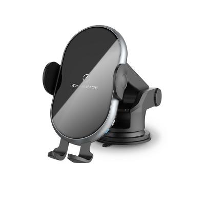 China 10W Black Suction Cup Qi Wireless Car Charger 5V 2A 75% Fast Charge for sale