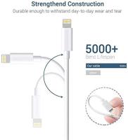 China TPE Lightning IPhone Charger Cable 2.4A , 6FT Lightning To USB Cable For IPhone 12 11 Pro Max Xs for sale