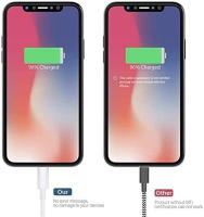 China TPE Lightning IPhone Charger Cable 2.4A , 6FT Lightning To USB Cable For IPhone 12 11 Pro Max Xs for sale