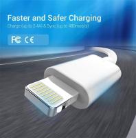 China TPE Lightning IPhone Charger Cable 2.4A , 6FT Lightning To USB Cable For IPhone 12 11 Pro Max Xs for sale