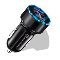 China 2.4A QC 3.0 Dual Port Car Charger Adapter Universal For IPhone 13 45g for sale
