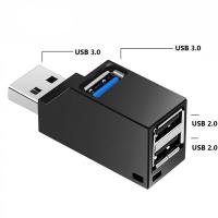 China 3 Ports 3.0 USB HUBs Adapter Extender Mini Splitter Box 17g ROHS for sale