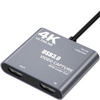 China USB3.0 HDMI Video Capture Device 4K 1080P USB Audio Capture Card DSLR Camcorder 82g for sale