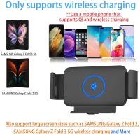 China Folding Screen Qi Wireless Car Charger 9V 2A Fast Phone Holder for sale