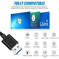 China 480Mbps 2.0 3.0 4port Multi USB Splitter USB Hub Power Adapter Mini Socket Pattern 500mm for sale