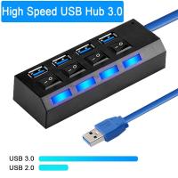 China 480Mbps 2.0 3.0 4port Multi USB Splitter USB Hub Power Adapter Mini Socket Pattern 500mm for sale