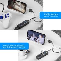 China 480Mbps 2.0 3.0 4port Multi USB Splitter USB Hub Power Adapter Mini Socket Pattern 500mm for sale