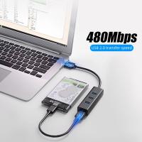 China 480Mbps 2.0 3.0 4port Multi USB Splitter USB Hub Power Adapter Mini Socket Pattern 500mm for sale