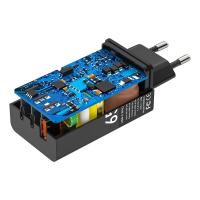 China PD GaN Fast Charger 3port QC4.0 65W Type C Charger Adapter 45W 20W for sale