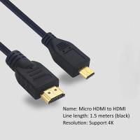 China 1.5m Micro HDMI To HDMI Cable 4K OEM MALE MALE For Raspberry Pi 4 for sale