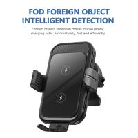 China Dual Coil 15W Qi Fast Charging Auto Clamping Car Charger Phone Mount Designer Wireless Charger for Samsung Z Flip for sale