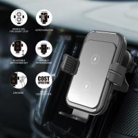 China Dual Coil 15W Qi Fast Charging Auto Clamping Car Charger Phone Mount Designer Wireless Charger for Samsung Z Flip for sale