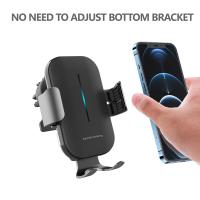 China 15W Qi Fast Charging Wireless Car Charger Auto Clamping and Intelligent Alignment Charging Area Car Mount for iPhone13 for sale