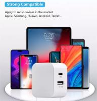 China USB Type C 100-240V Dual Port Charger 20W Foldable Plug For IPhone 13 Pro Max for sale