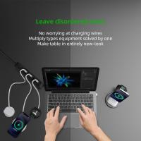 China Magnetic 15W ABS Wireless Charging Station For IPhone Airpods Apple Watch for sale