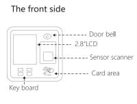 China Fingerprint Time Attendance Device 3 Inch Small Size Recording Online / Offline for sale