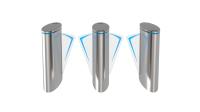 China Stainless Steel Retractable Flap Barrier Gate Infrared Anti Clipping With Two Wing for sale