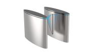 China Stainless Steel Retractable Flap Barrier Gate Infrared Anti Clipping With Two Wing for sale
