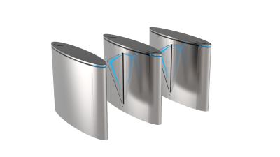 China Stainless Steel Retractable Flap Barrier Gate Infrared Anti Clipping With Two Wing for sale